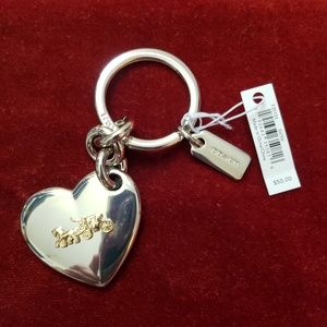 Coach | Accessories | Coach Horsecarriage Heart Key Chainfobcharm Nwt ...